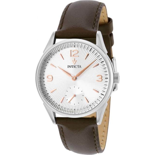 [New]Invicta Boy's Watch Vintage Japanese Quartz Silver Dial Dark Brown ...