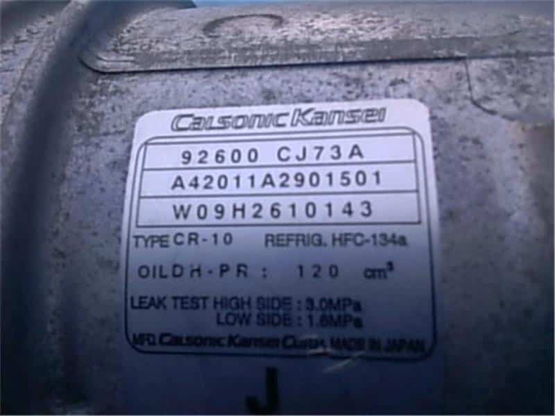[Used]A/C Compressor NISSAN Cube 2009 DBA-Z12 92600CJ73A - BE FORWARD ...