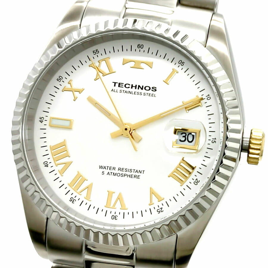 [New]T9B57SW attached to the TECHNOS TECHNOS mens quartz round 5 bar water resistant analog ...
