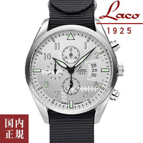 [New]It is Laco rako mens quartz Chronograph Seattle Japan model Black ...