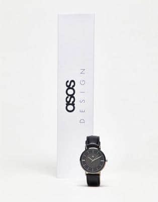[New]eisosu ASOS DESIGN unisex classic watch with monochrome face and ...