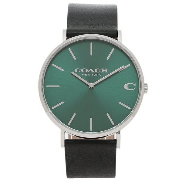 [New]2/10 15:00 - 2/17 9:00 Coach clock mens Charles 41MM quartz green ...