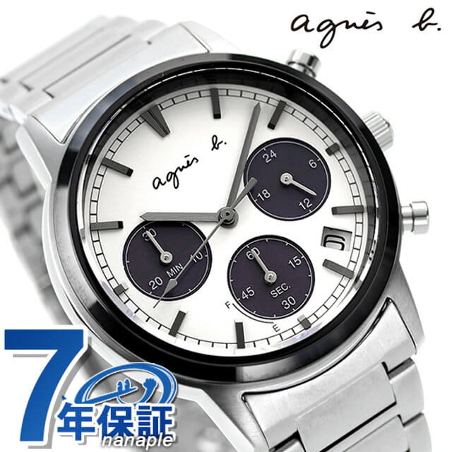 [New]Agnes b. SAM solar mens Panda agnes b. FCRD994 analog white white ...