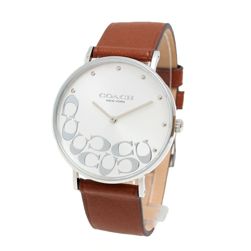 [New]Coach COACH 14503803 mens Ladies Perry PERRY quartz Silver brown ...