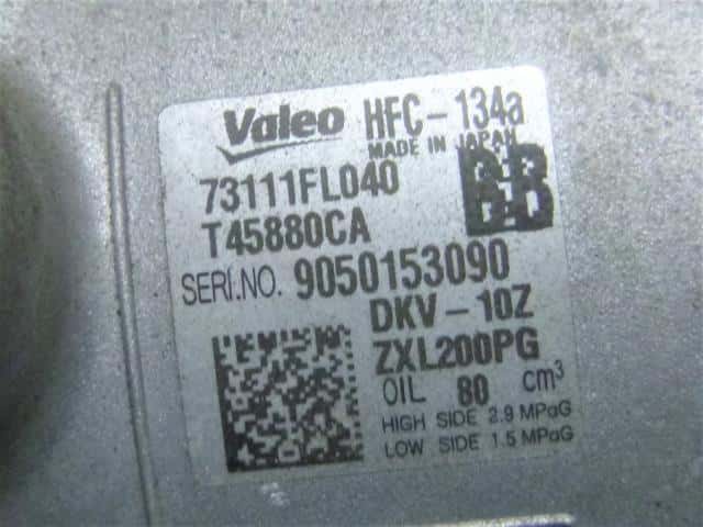 [Used]A/C Compressor SUBARU Vx 2019 DBA-GT7 73111FL040 - BE FORWARD ...