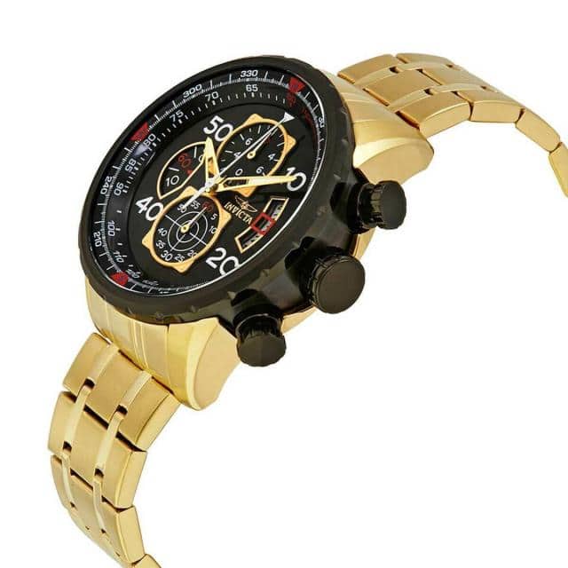 [New]Invicta Homme Montre Aviateur Quartz Chronographe or Jaune ...