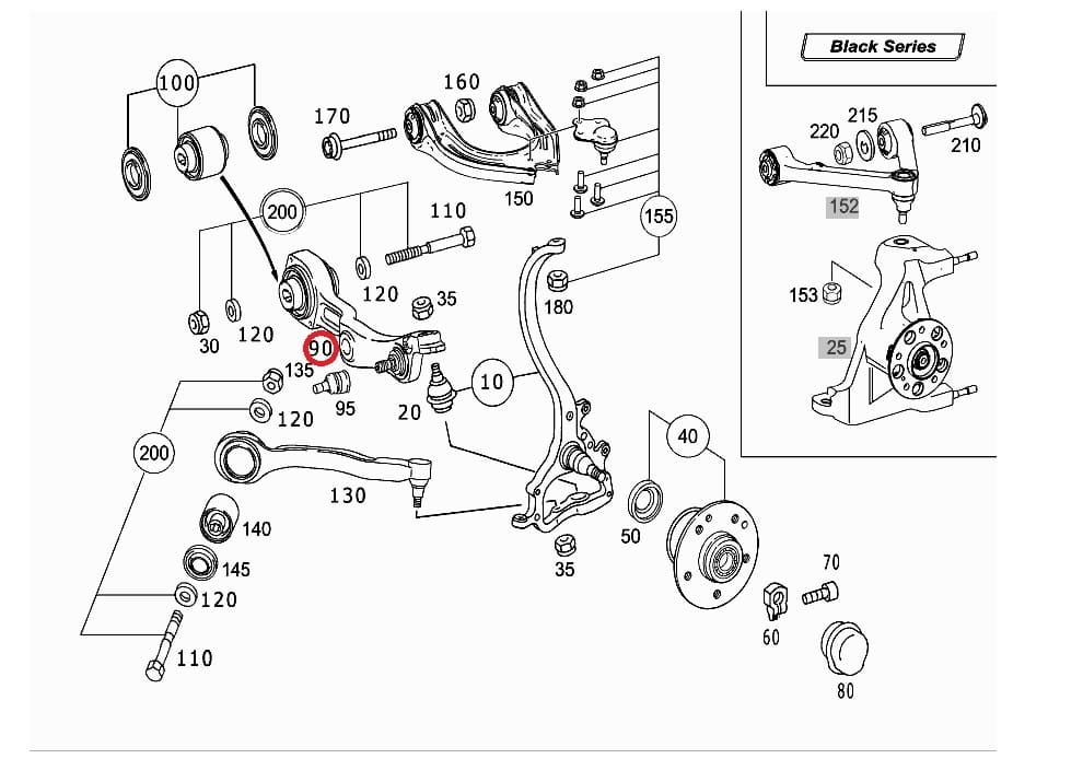 [New]Benz R230 Front Left control/lower arm 2303301307 2303303307 ...