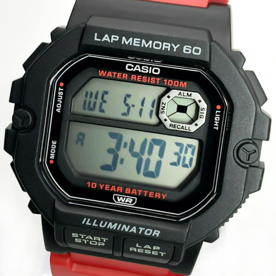 [New]CASIO Casio SPORTS mens Ladies square 10 bar water resistant fully ...