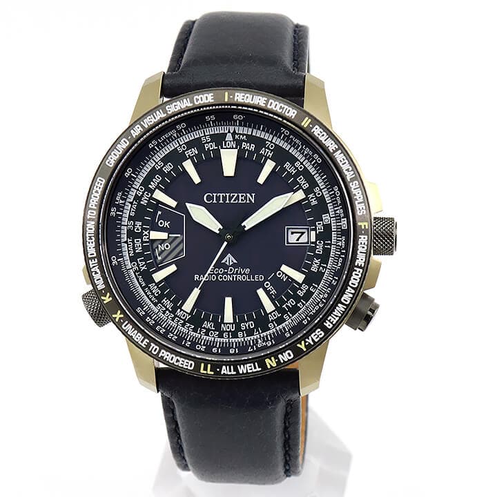 [New]CITIZEN pro master Eco Drive SKY series Electric wave solar mens ...