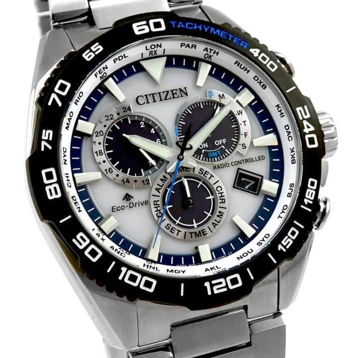 [New]CITIZEN pro master land Eco Drive Electric wave solar mens Citizen ...