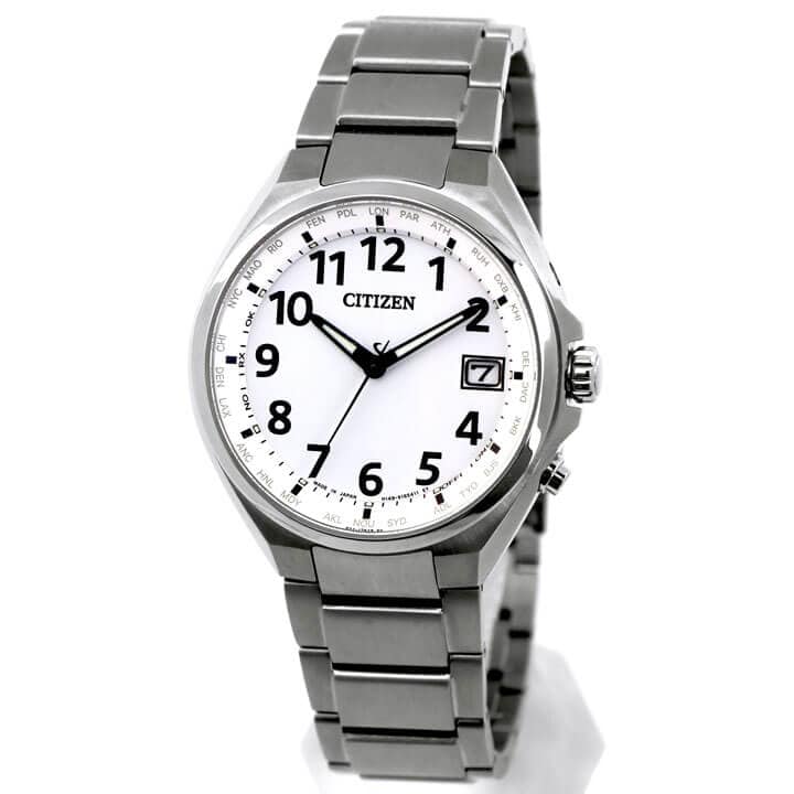 [New]CITIZEN ATTESA Eco Drive Electric wave solar mens clock titanium ...