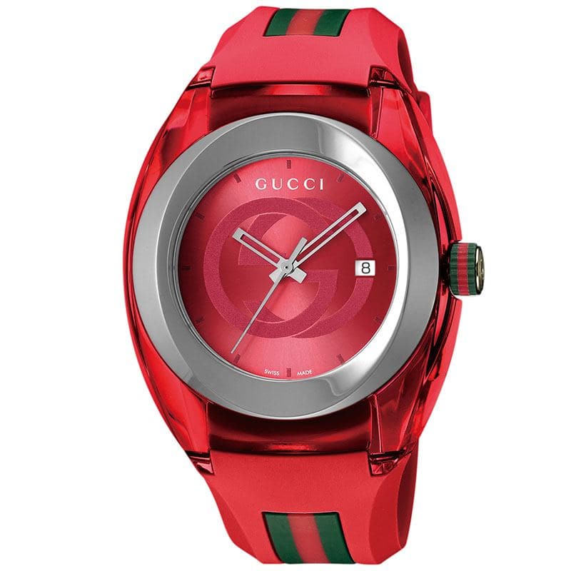 [New]Gucci GUCCI clock sink SYNC mens red YA137103A [the cool sherry ...