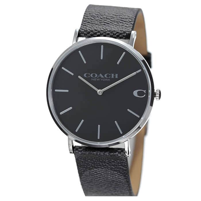 [New]Coach COACH clock coach clock COACH Charles Charles mens Black ...