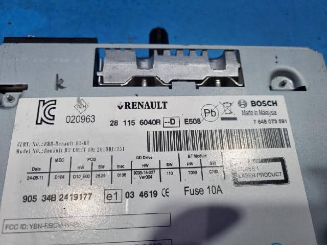 [Used] Audio Player Renault Samsung SM5 2012 - BE FORWARD Auto Parts