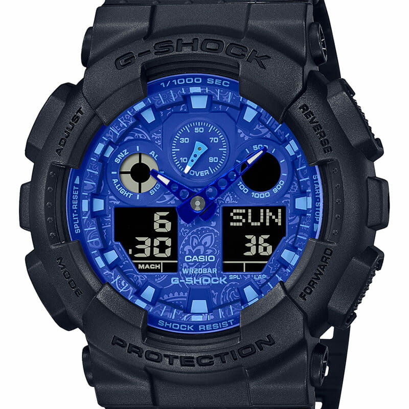 [New]1,000 Casio CASIO G-SHOCK G-SHOCK BLUE PAISLEY mens clock quartz ...