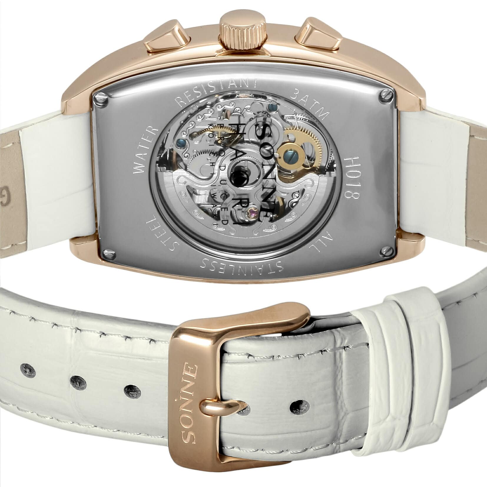 [New]\ & Saturday and Sunday 500 yen self-winding watch mens white ...