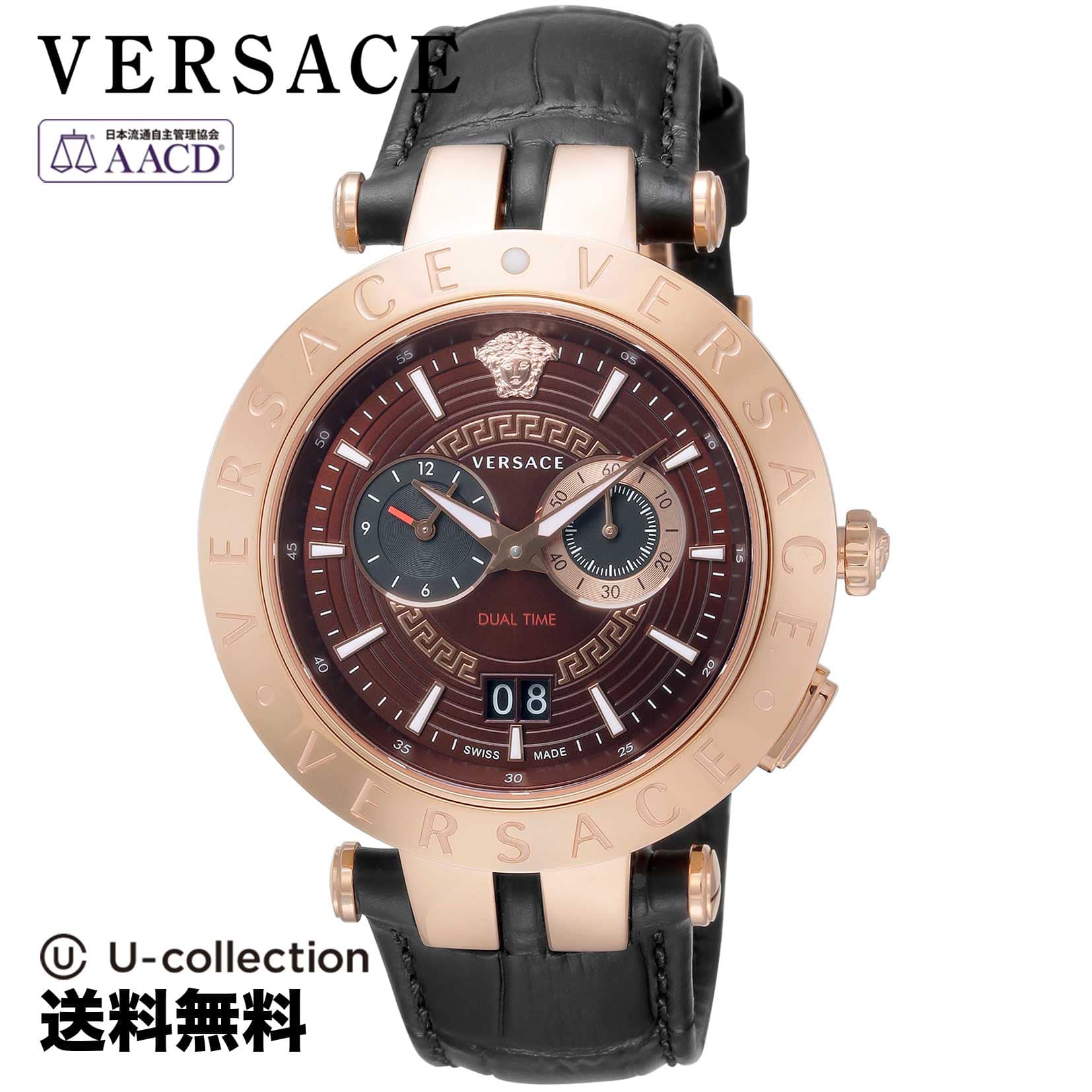 [New]\ shopping marathon! VERSACE verusachie V-RACEDUALTIME quartz mens ...