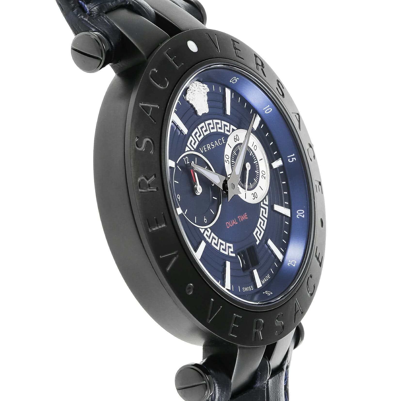 [New]\ shopping marathon! VERSACE verusachie V-RACE DUAL TIME menzukuo ...