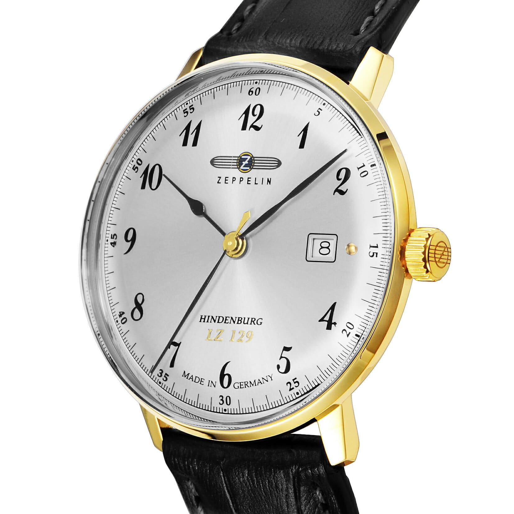 [New]ZEPPELIN Zeppelin HINDENBURG quartz mens Silver 7044-4 clock high ...