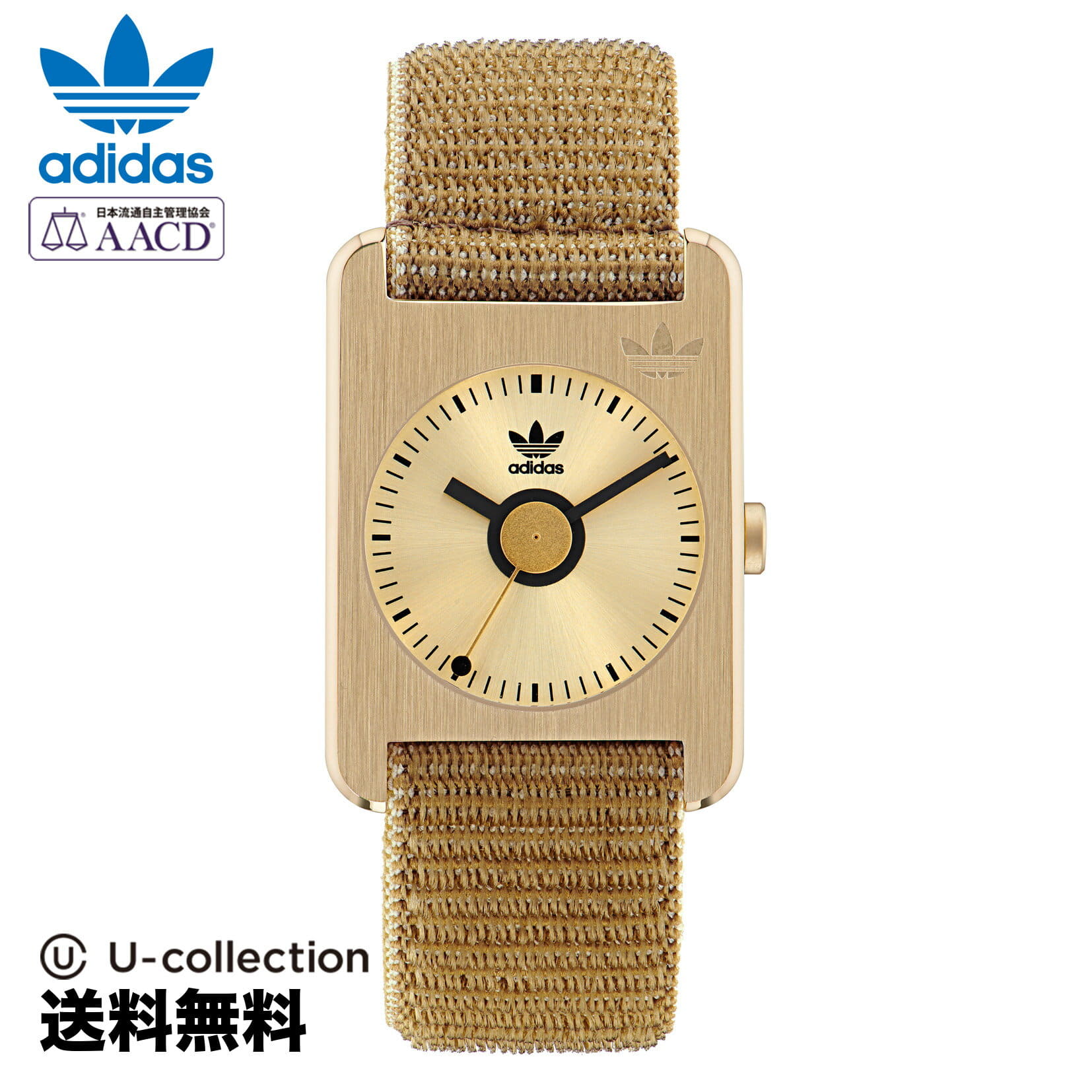 [New]adidas Adidas RETRO POP ONE quartz unisex Gold AOST22533 clock ...