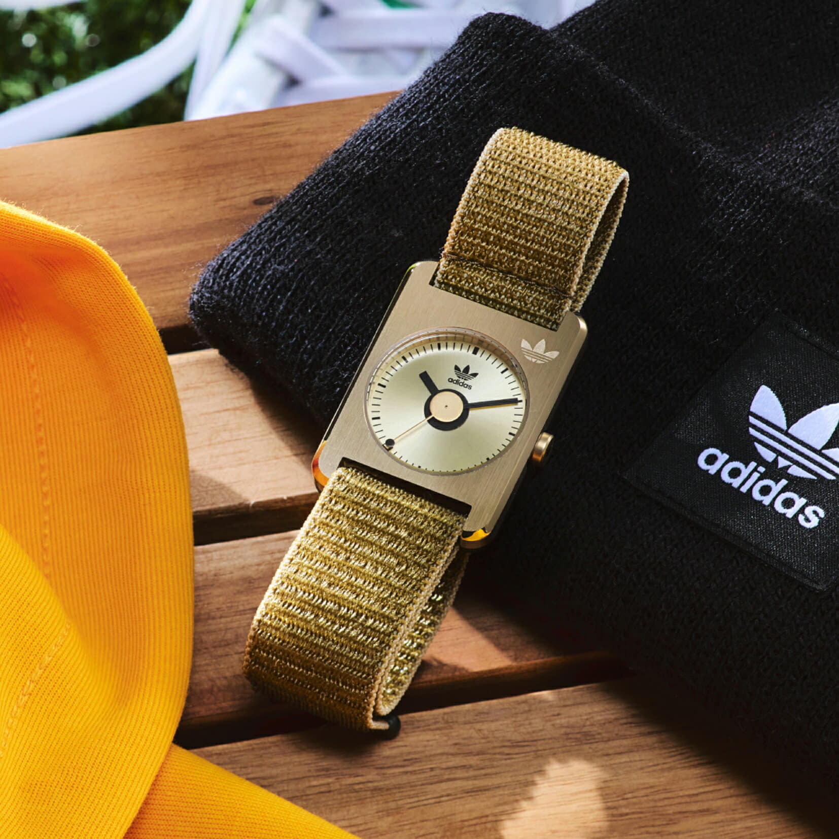 [New]adidas Adidas RETRO POP ONE quartz unisex Gold AOST22533 clock ...