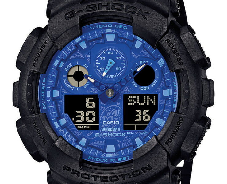 [New]Casio G-Shock blue paisley Black & blue GA-100BP-1AJF CASIO G ...