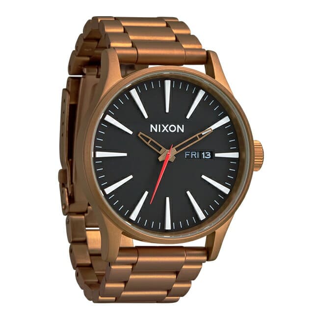[New]It is !NIXON NIXON watch mens Sentry SS bronze Black A3565145-00 ...