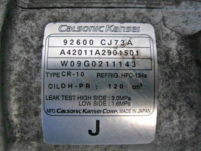[Used]A/C Compressor NISSAN Cube 2009 DBA-Z12 92600CJ73A - BE FORWARD ...