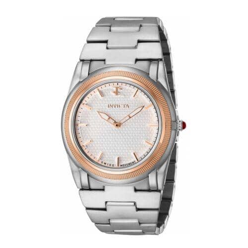 [New]Invicta Boy's Watch Reserve Slim Quartz Two Tone Case Silver Tone ...