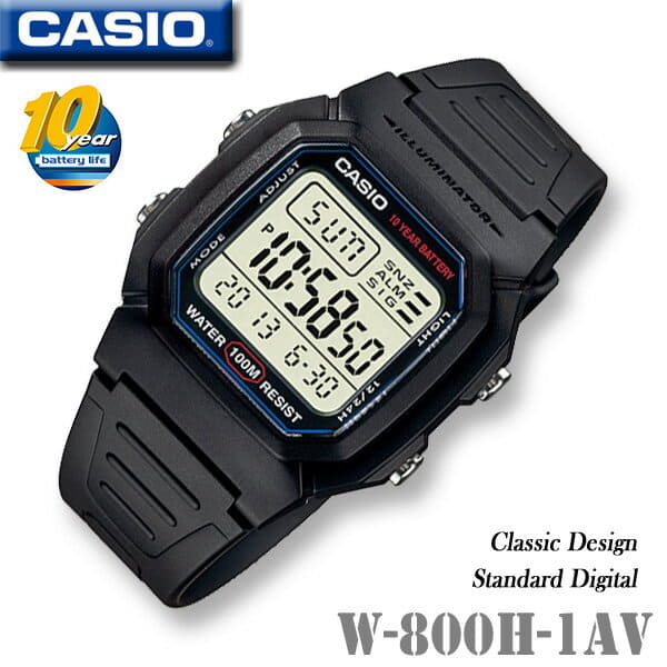 [New]CASIO W-800H-1AV BASIC DIGITAL QUARTZ Casio basic mens Ladies ...