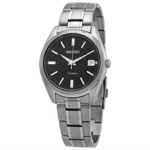 [New]Seiko Mens Classic SUR375P1 Black Dial Quartz Watch mens - BE ...