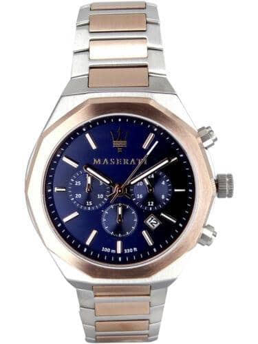 [New]Maserati Men's Stile R8873642002 Gold Stainless-Steel Quartz Dress ...