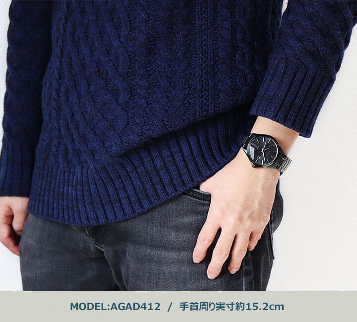 [New]Mens AGAD412 black Black master husband for the SEIKO wired new ...