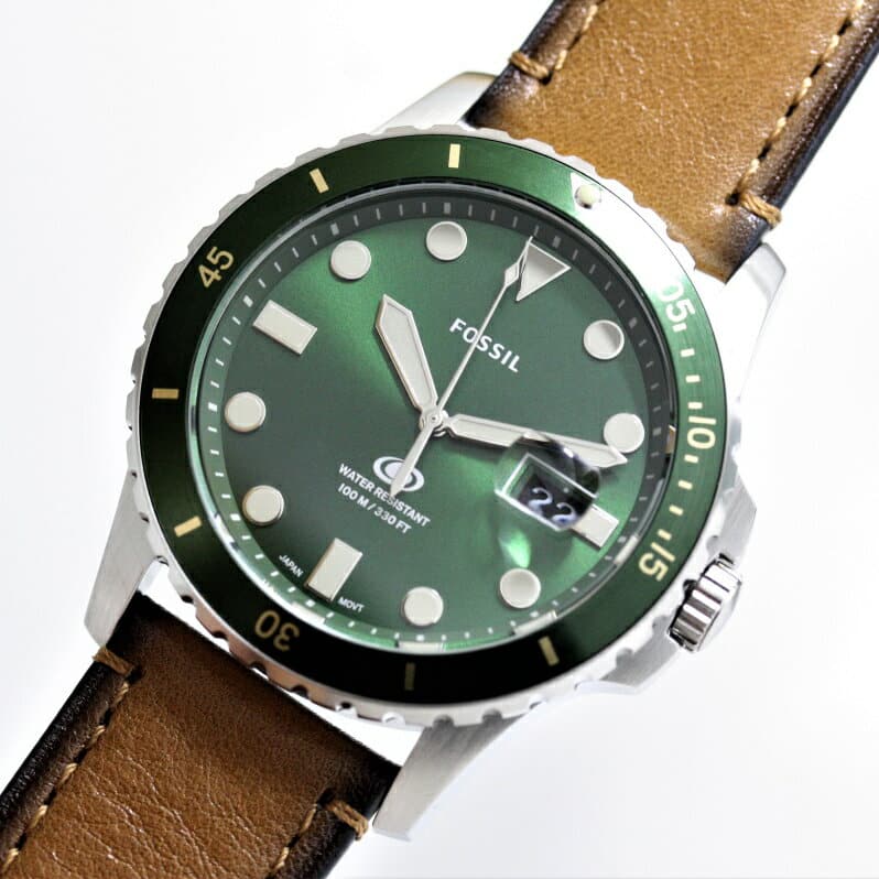 [New]FOSSIL Fossil vintage green divers design product mens 70's skin ...