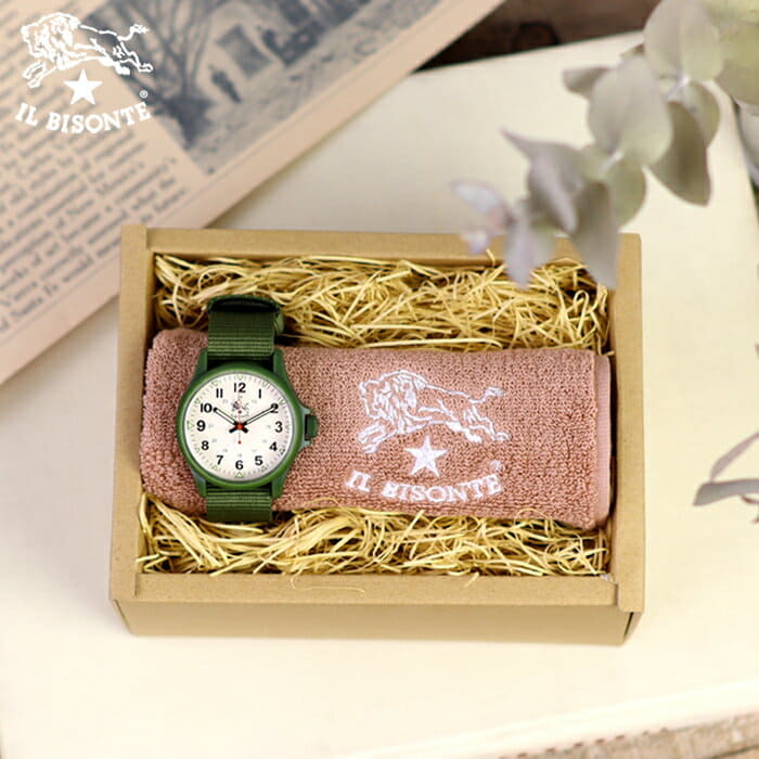 [New]IL BISONTE IL BISONTE set Army (ARMY WATCH) X hand towel (Mini ...