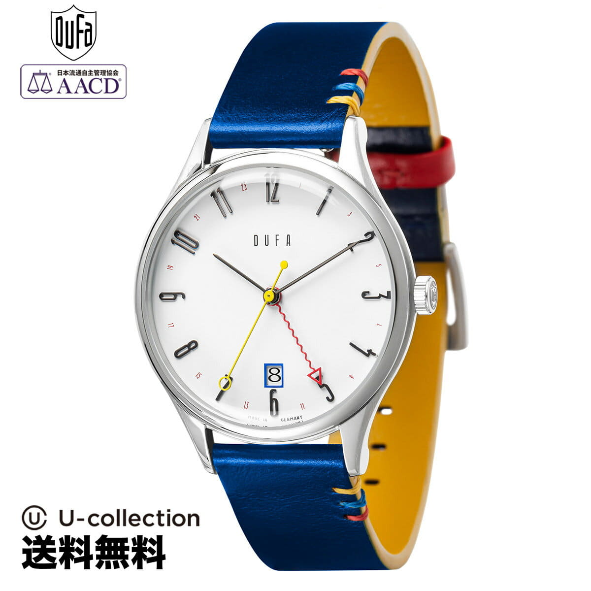 [New]DUFA duffabauhausu 100year quartz unisex white DF-9006-0C clock ...