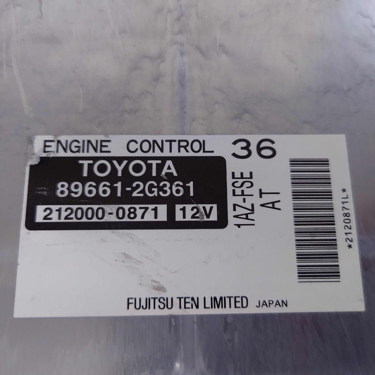 [Used]Toyota Avensis AZT250 Engine Control Unit / ECU 89661-2G361 1AZ ...