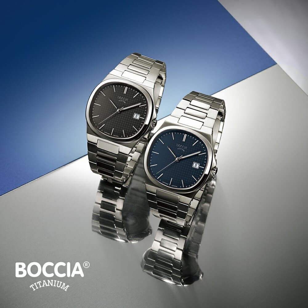 [New]botchia mens BOCCIA TITANIUM Slim 3657-01 quartz titanium 37mm ...