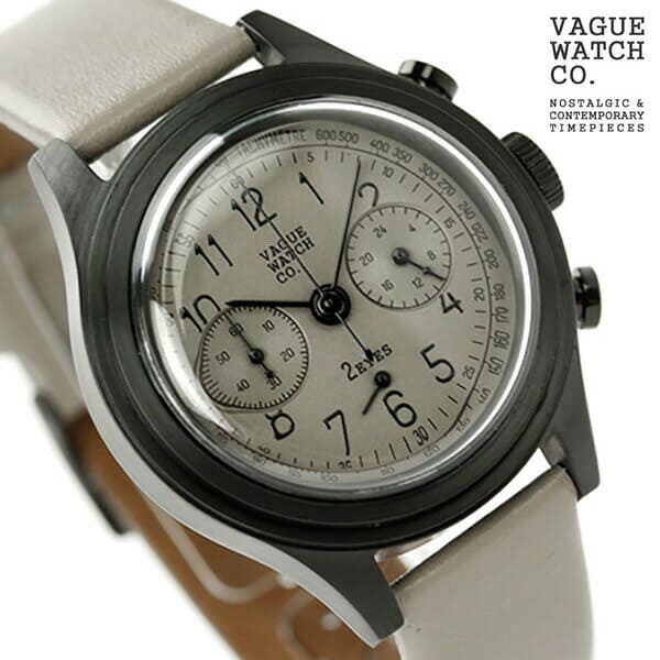 [New]\ is all article VAGUE WATCH Co. two eyes 38mm quartz 2C-L-002 Chronograph gray VAGUE WATCH ...