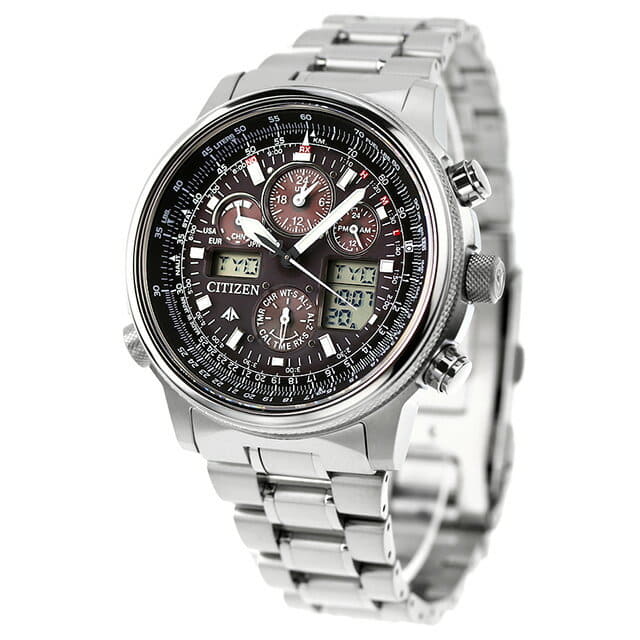 [New]CITIZEN pro master SKY Eco Drive electric wave mens titanium ...