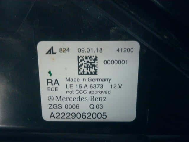 [Used]Benz S class DBA-222183 LED Right Headlight light A2229062005 ...