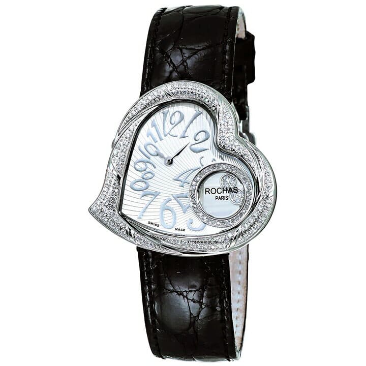 [New]Luxury ROCHAS (Rochas) RJ62 Silver Silver Black jewelry of heart ...