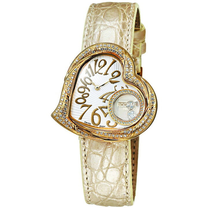 [New]Luxury ROCHAS (Rochas) RJ60 white Gold beige jewelry of heart ...