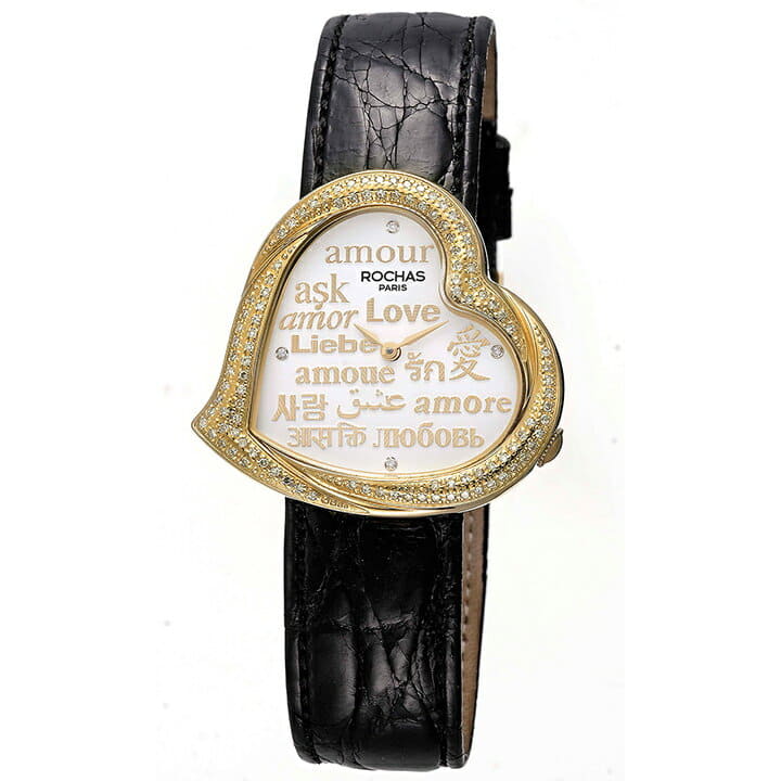 [New]Luxury ROCHAS (Rochas) RJ64 white Gold Black jewelry of heart ...