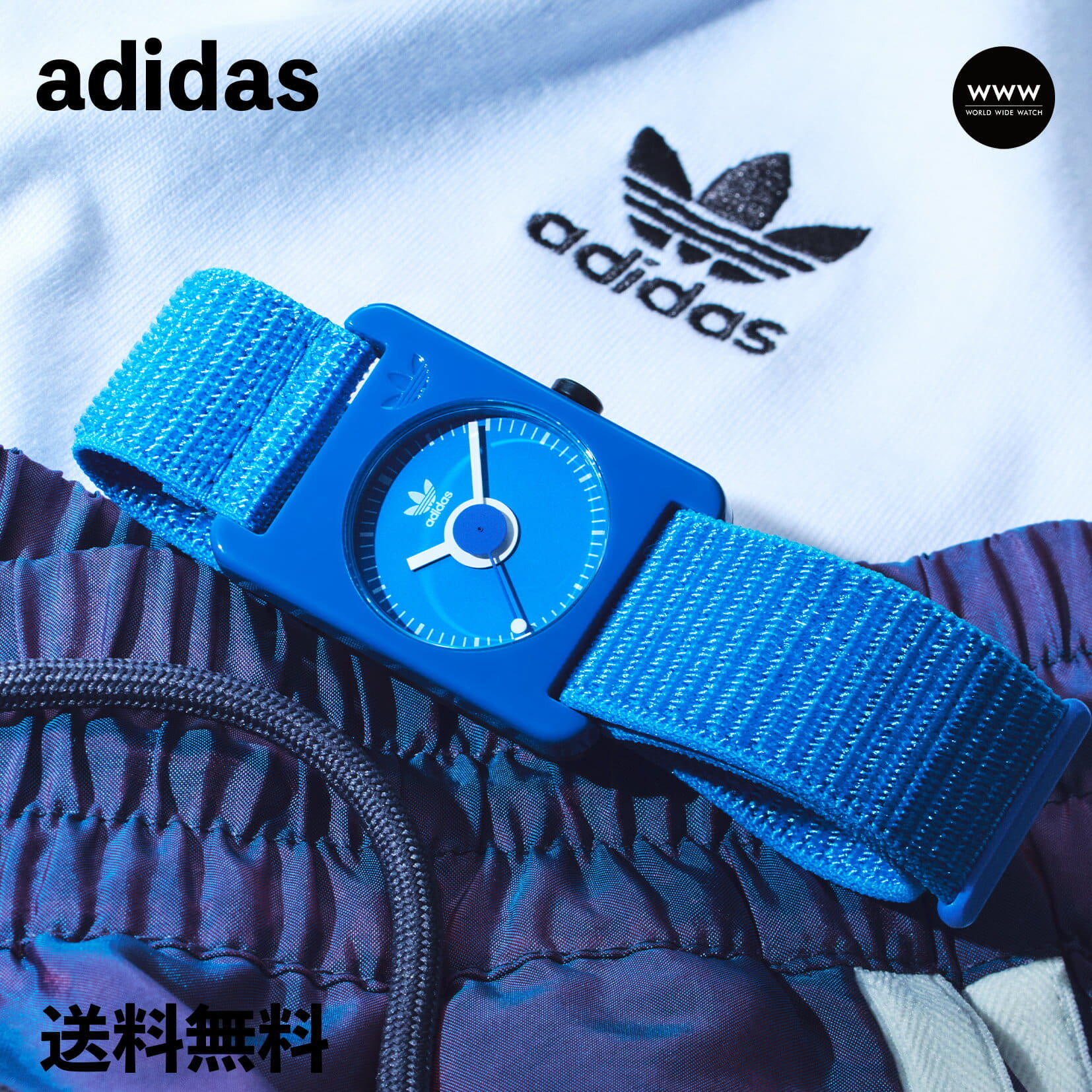 [New]adidas Adidas RETRO POP TWO quartz unisex blue AOST22541 clock ...