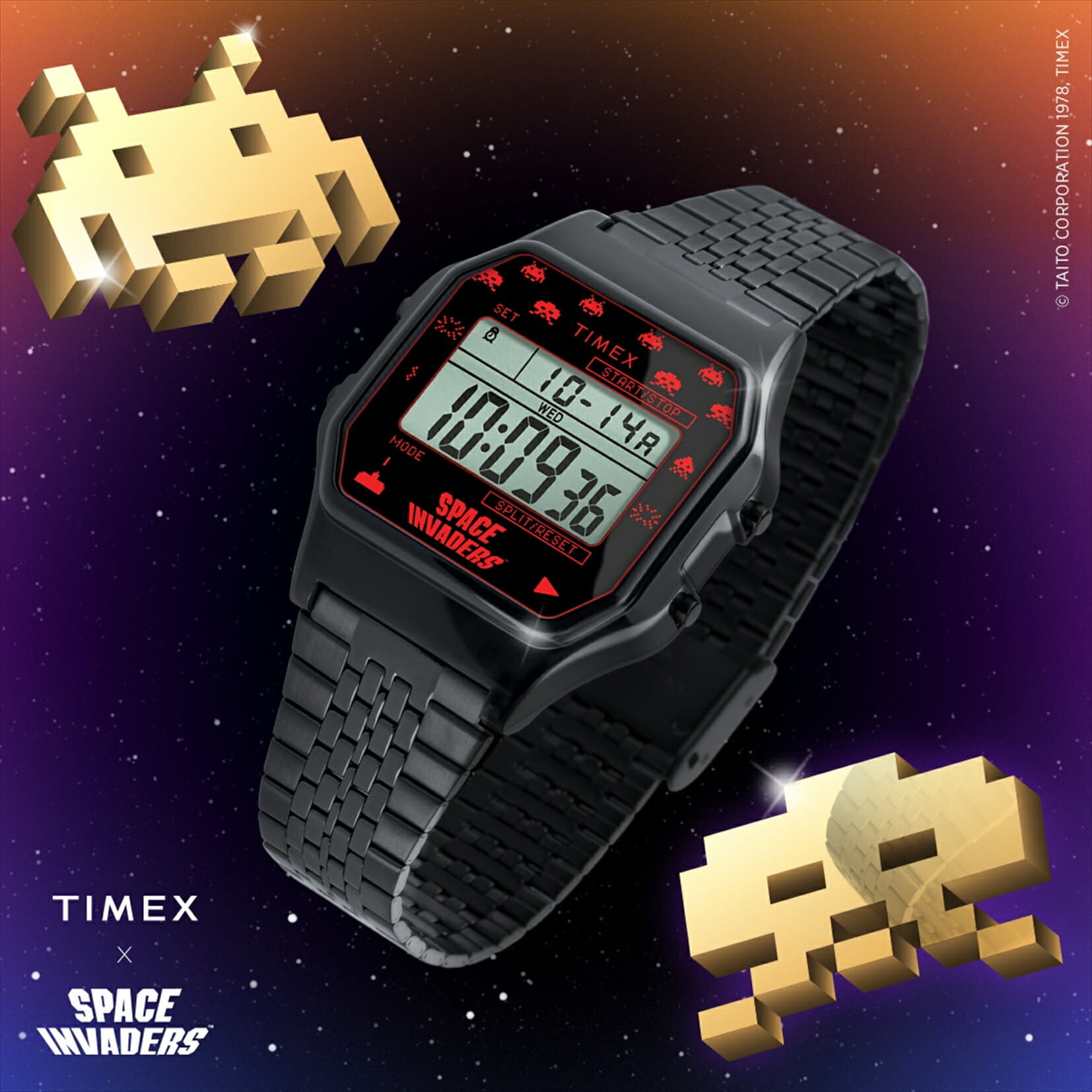 [New]TIMEX Timex space invader collaboration quartz unisex digital ...