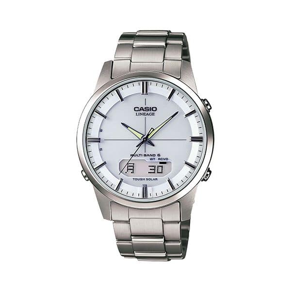 [New]CASIO Casio digital-analogue clock solar radio time signal LINEAGE ...