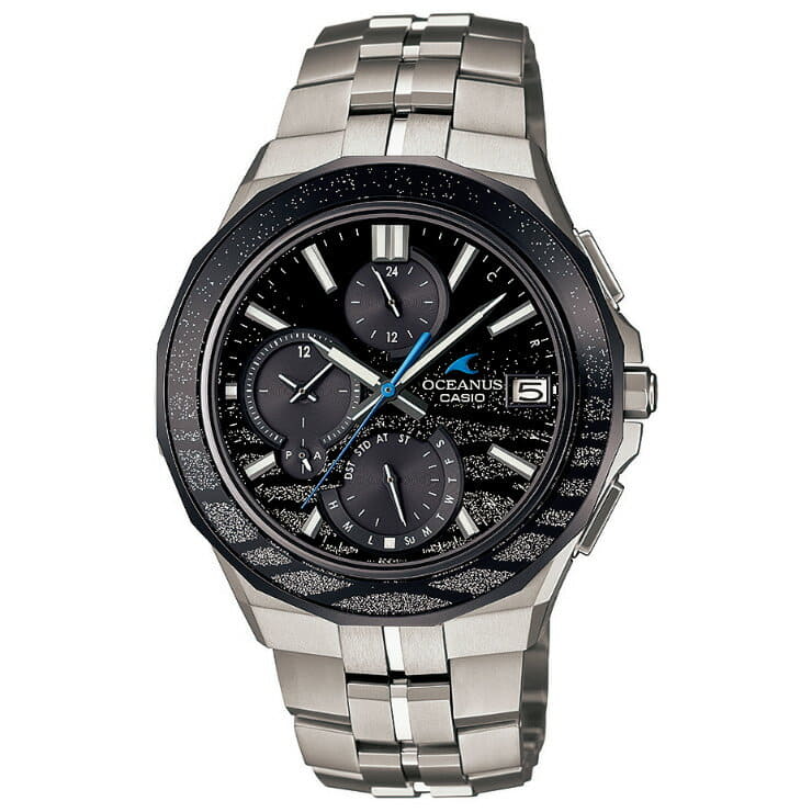 [New]Casio OCEANUS manta Platinum lacquer work Electric wave solar ...