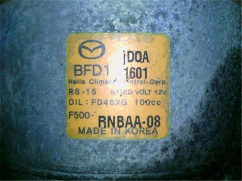 [Used]A/C Compressor MAZDA Biante 2014 DBA-CCFFW BFD161450A - BE ...