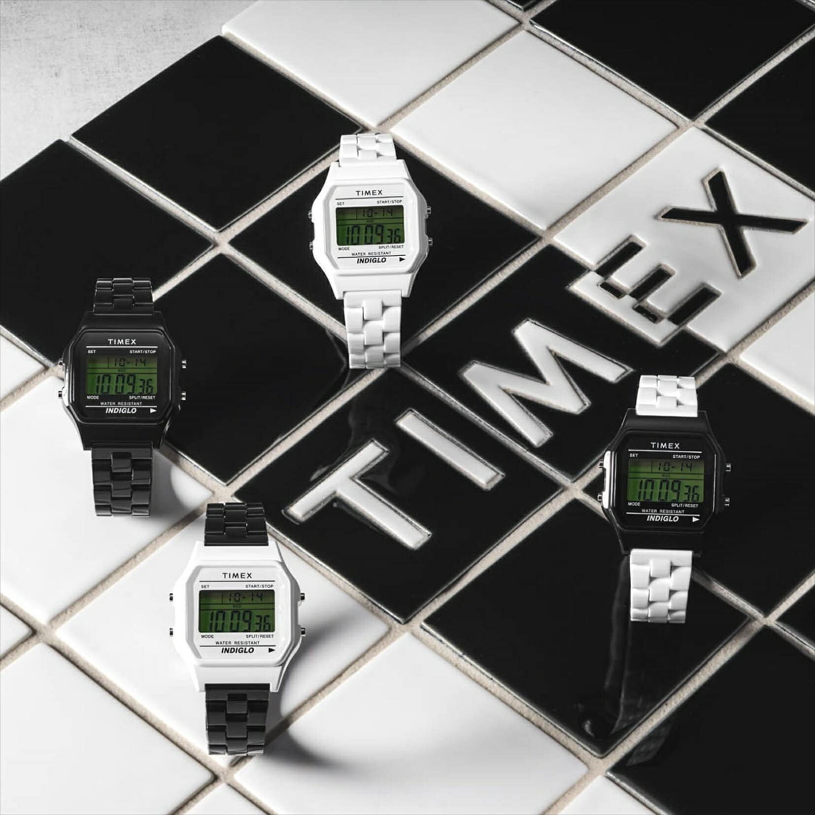 [New]TIMEX Timex Classic digital tile collection quartz mens white ...